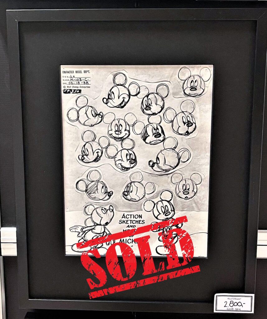 Action Sketches and Heads of Mickey - Disneyana+