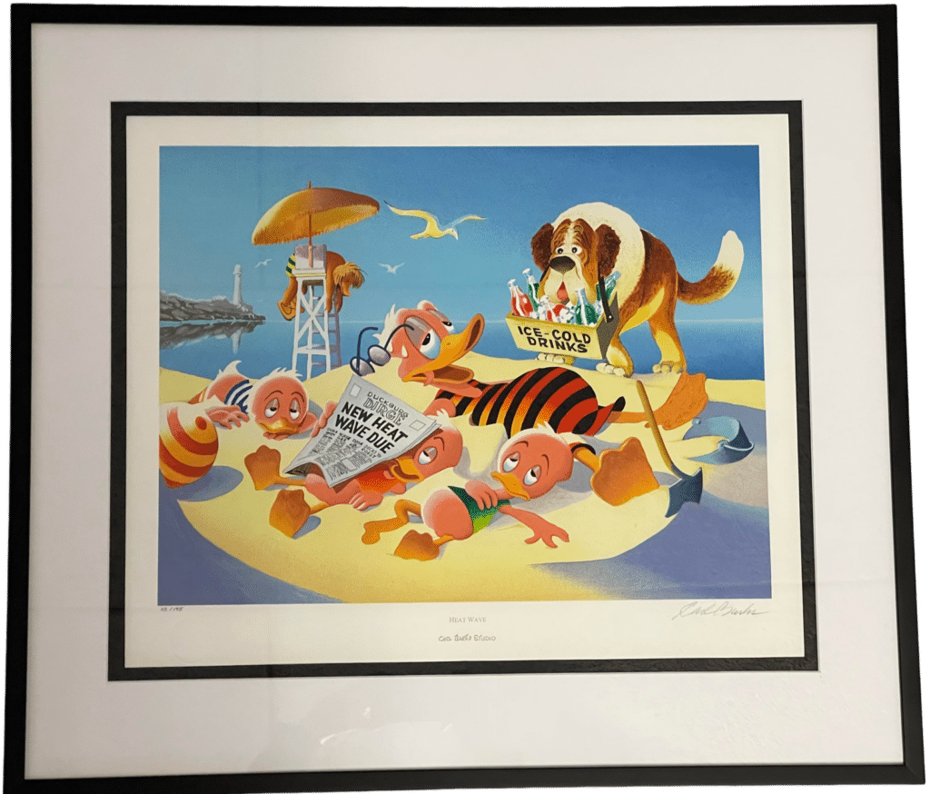 Hand-signed and numbered Carl Barks serigraph - Disneyana+