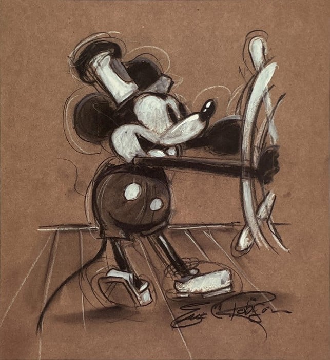 100 Mickeys lithograph: Steamboat Willie - Disneyana+